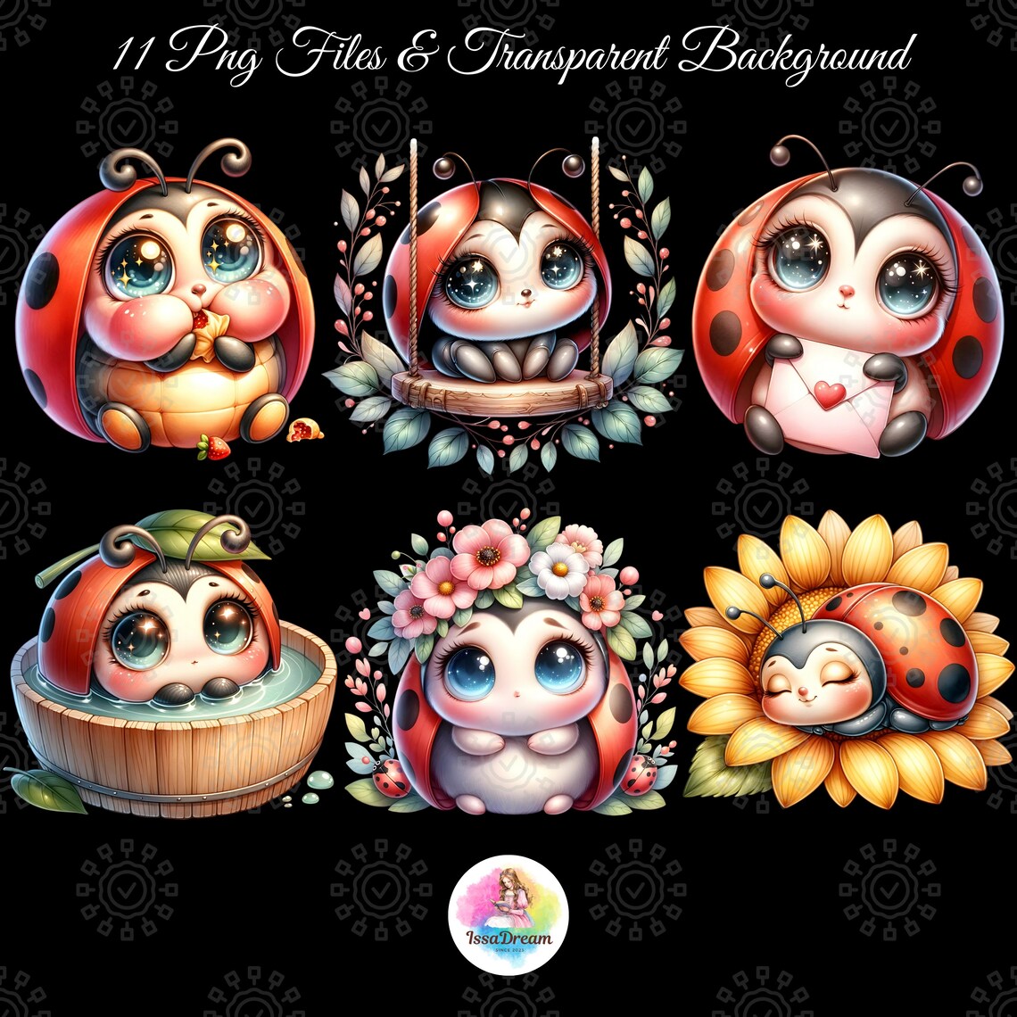 Watercolor Spring Ladybug Clipart, Cute Ladybug Clipart, Spring Clipart ...