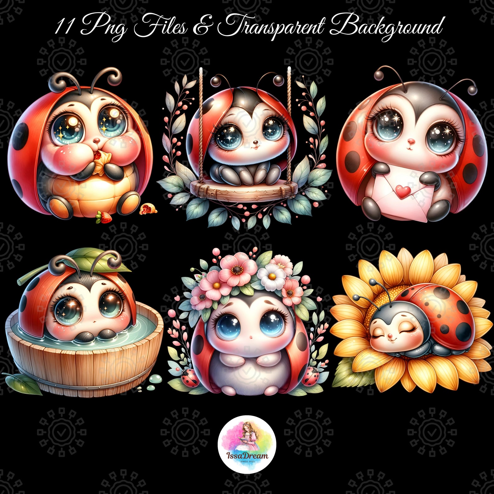 Watercolor Spring Ladybug Clipart, Cute Ladybug Clipart, Spring Clipart ...