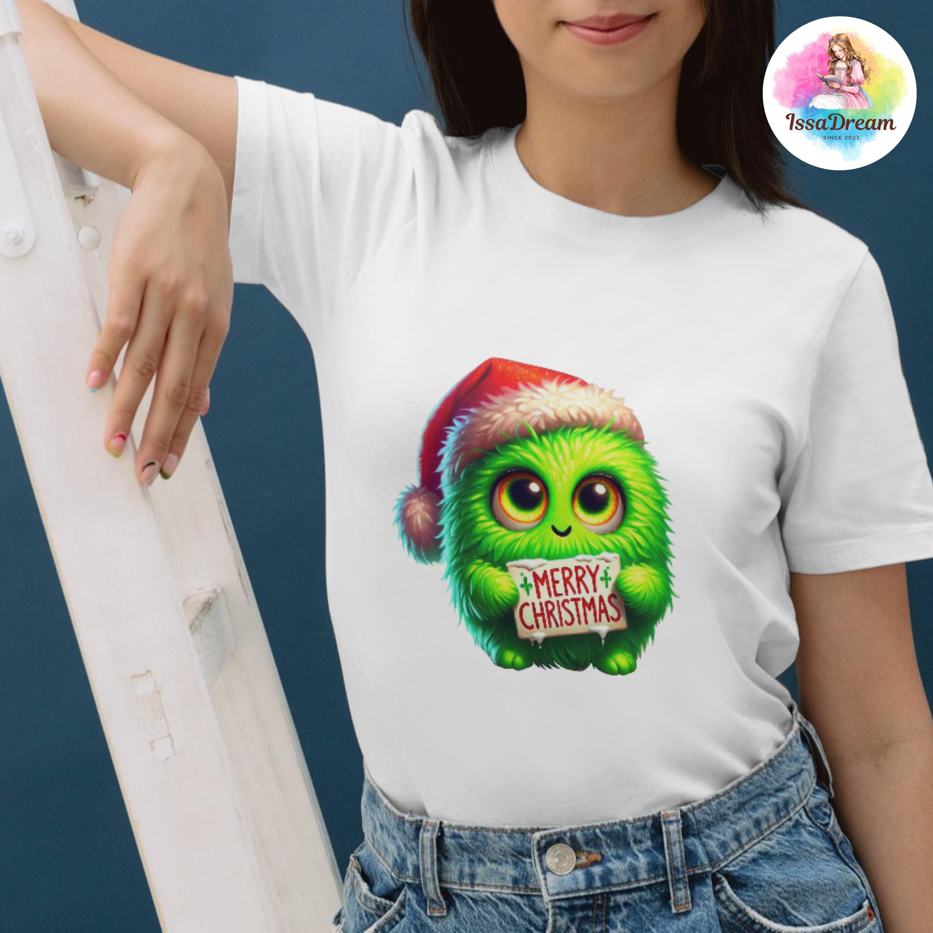 Watercolor Christmas Monsters Clipart: Green Fluffy PNG, Digital ...