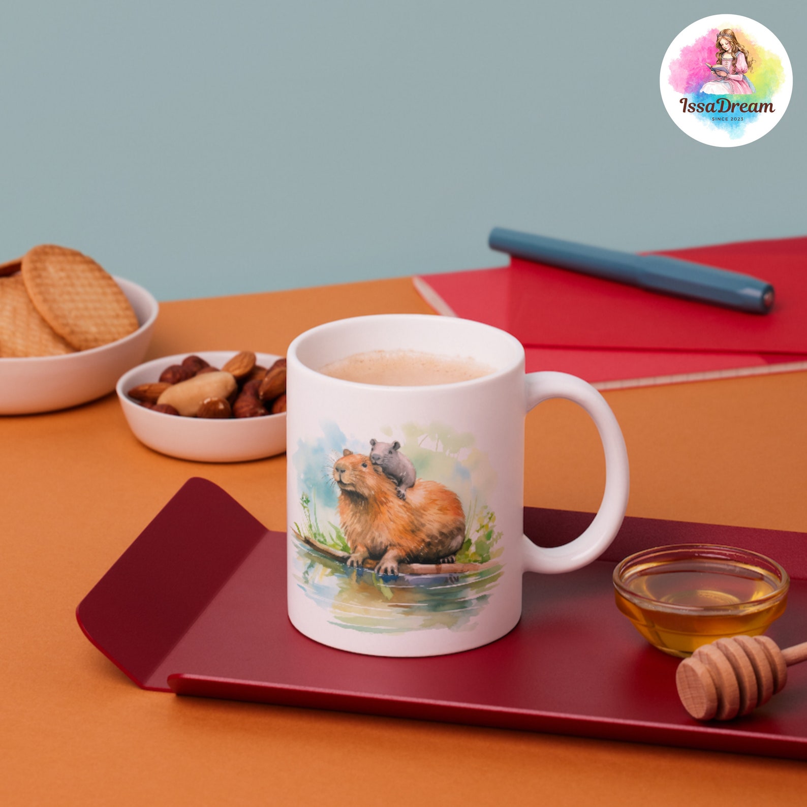 Cute Watercolor Capybara Clipart, Animal Clipart, Cute Capybara PNG ...