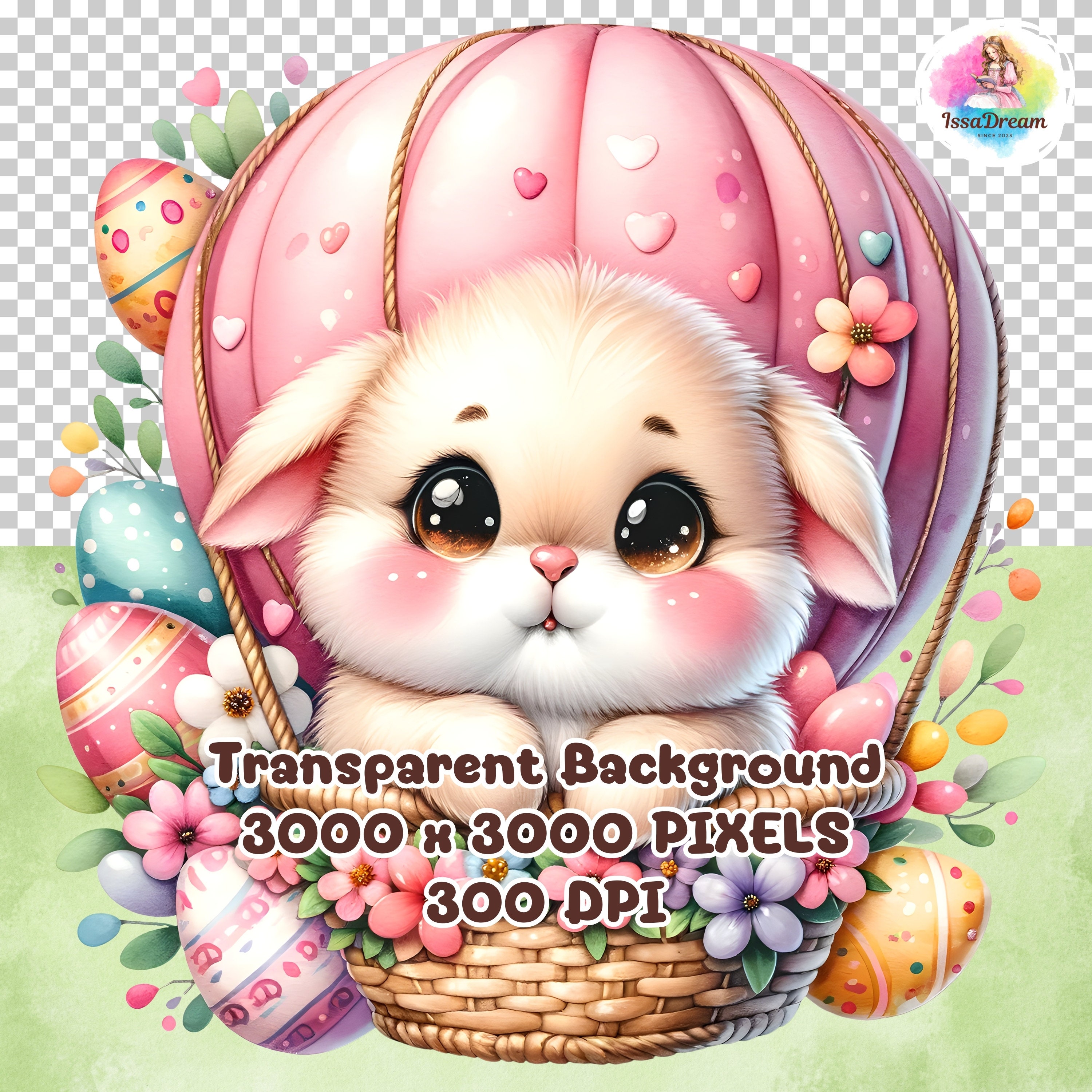 Watercolor Easter Bunny Clipart, Cute Easter Rabbit Clipart, Kids ...