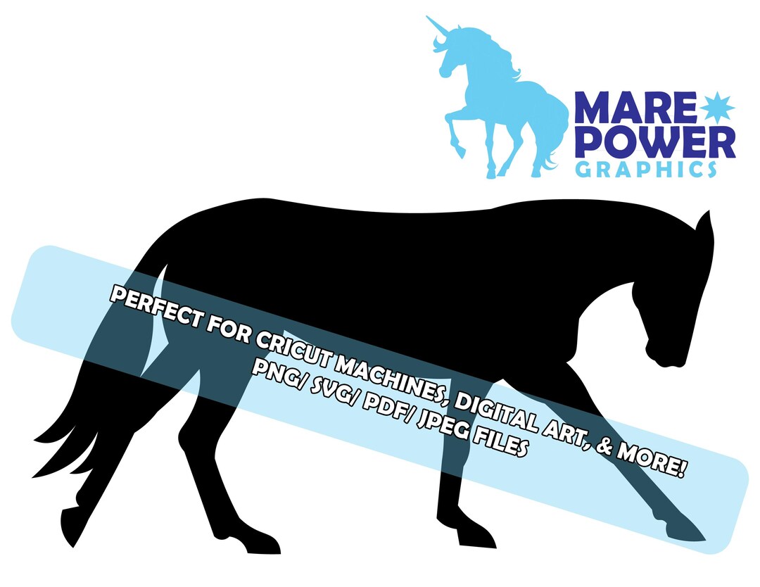 Cantering Horse Silhouette Vector Clipart for Cricut/art/printing/cups ...