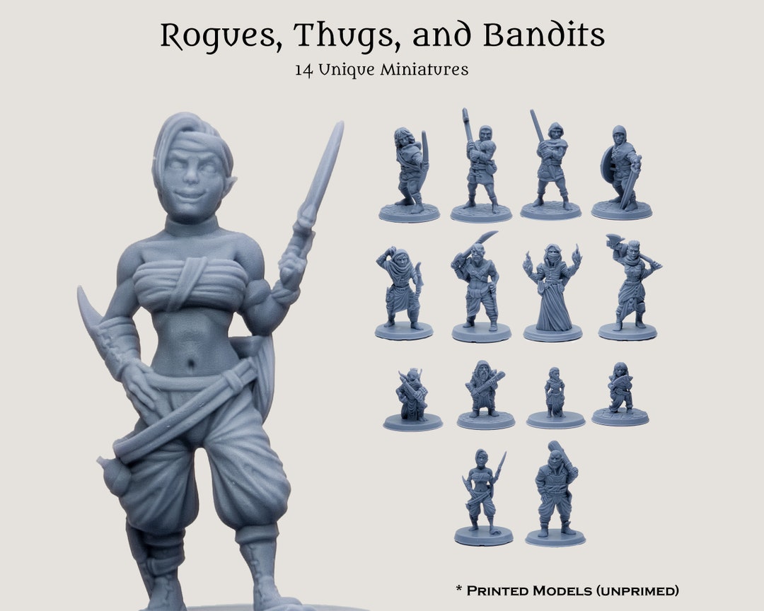 D&D Bandit Thugs Gift Starter Set | Pathfinder Frostgrave 28mm 32mm ...