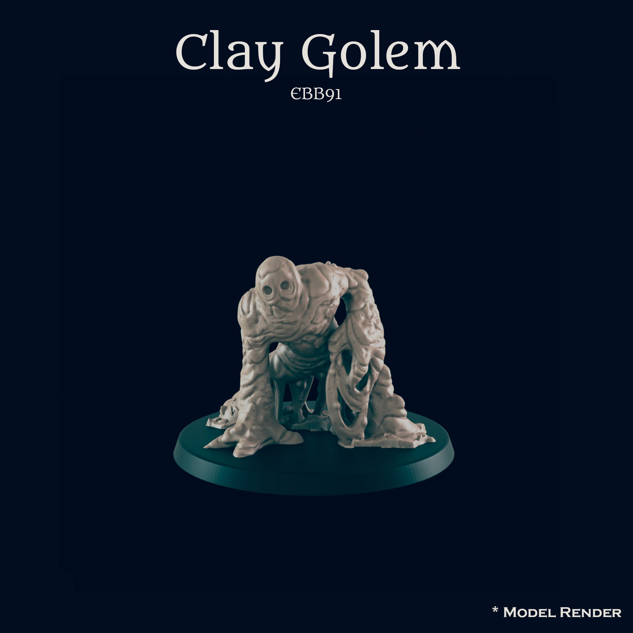 D&D Golem Essentials Pathfinder Frostgrave 28mm 32mm Fantasy Miniature ...