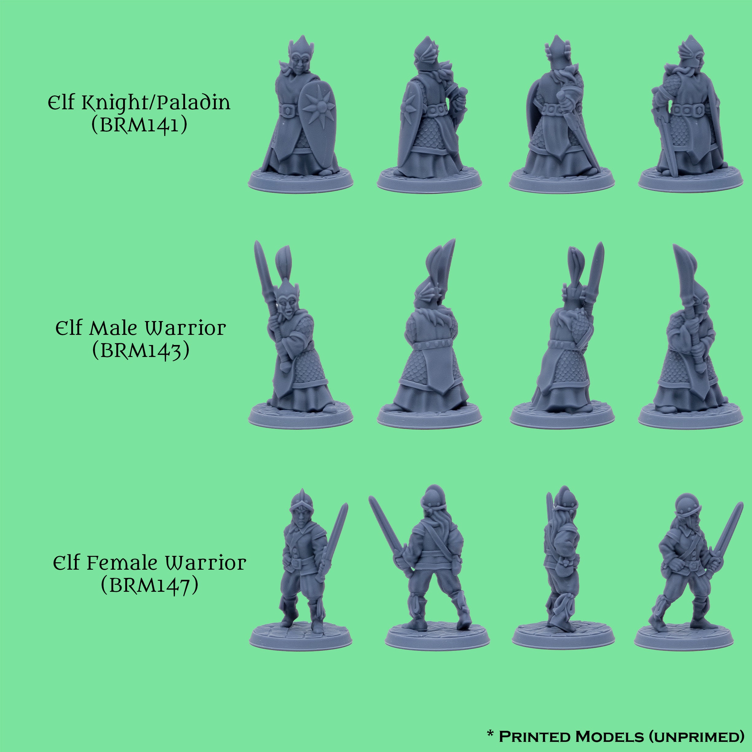 D&D Pathfinder Elf Elves RPG Minis | 28mm 32mm Fantasy Miniature Gift ...