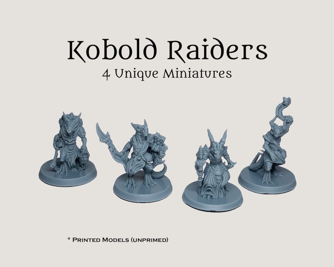 D&D Pathfinder Kobold Raiding Party | 28mm 32mm Fantasy Miniature Set ...