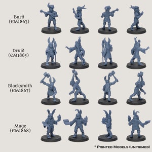 D&D Pathfinder Rabbitfolk Harengon Bunnyfolk Army | 28mm 32mm Fantasy ...
