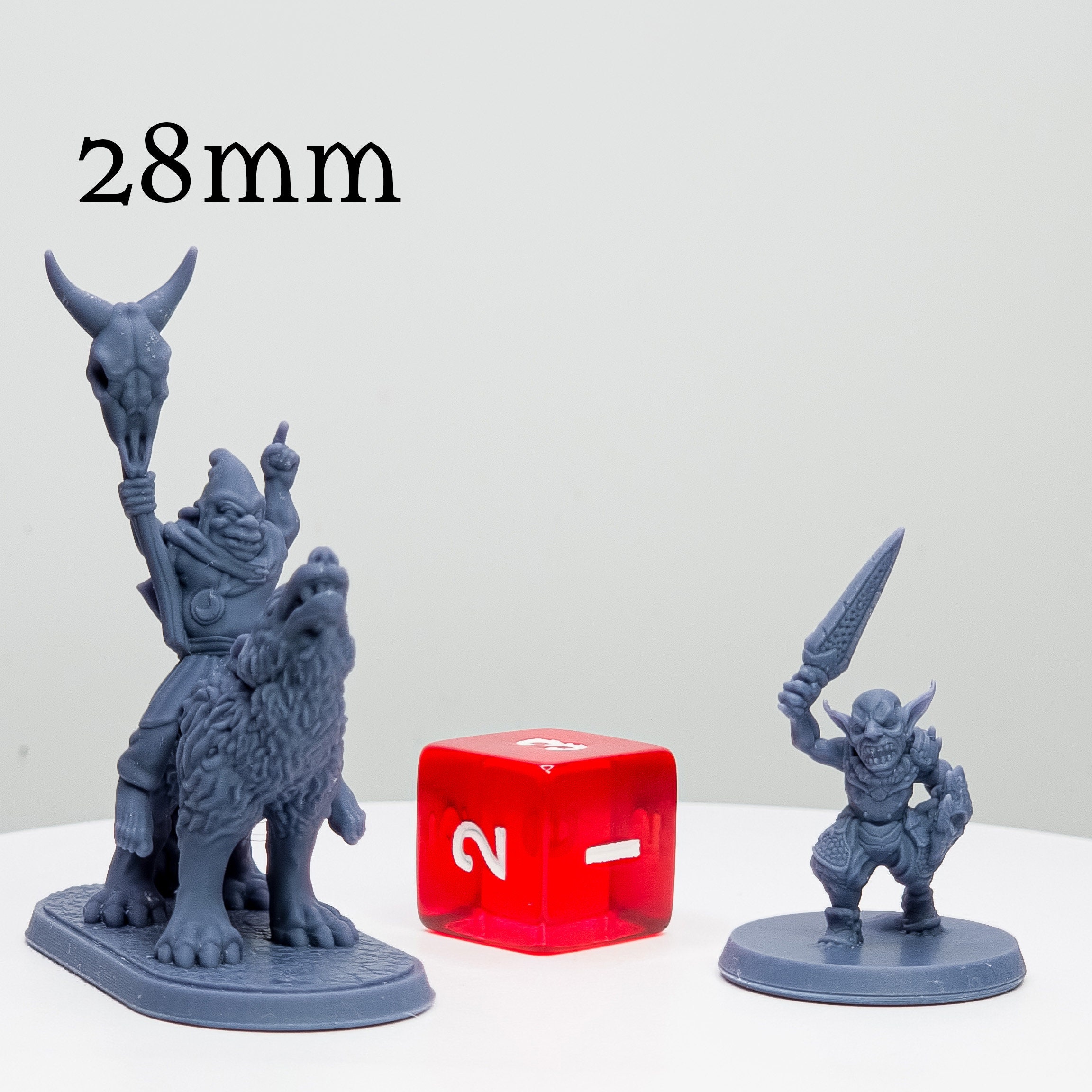 D&D Goblin Wolf Warg Dire Wolf Riders | Pathfinder Frostgrave 28mm 32mm ...