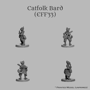 D&D Pathfinder Tabaxi Catfolk Collection | 28mm 32mm Fantasy TTRPG PC ...
