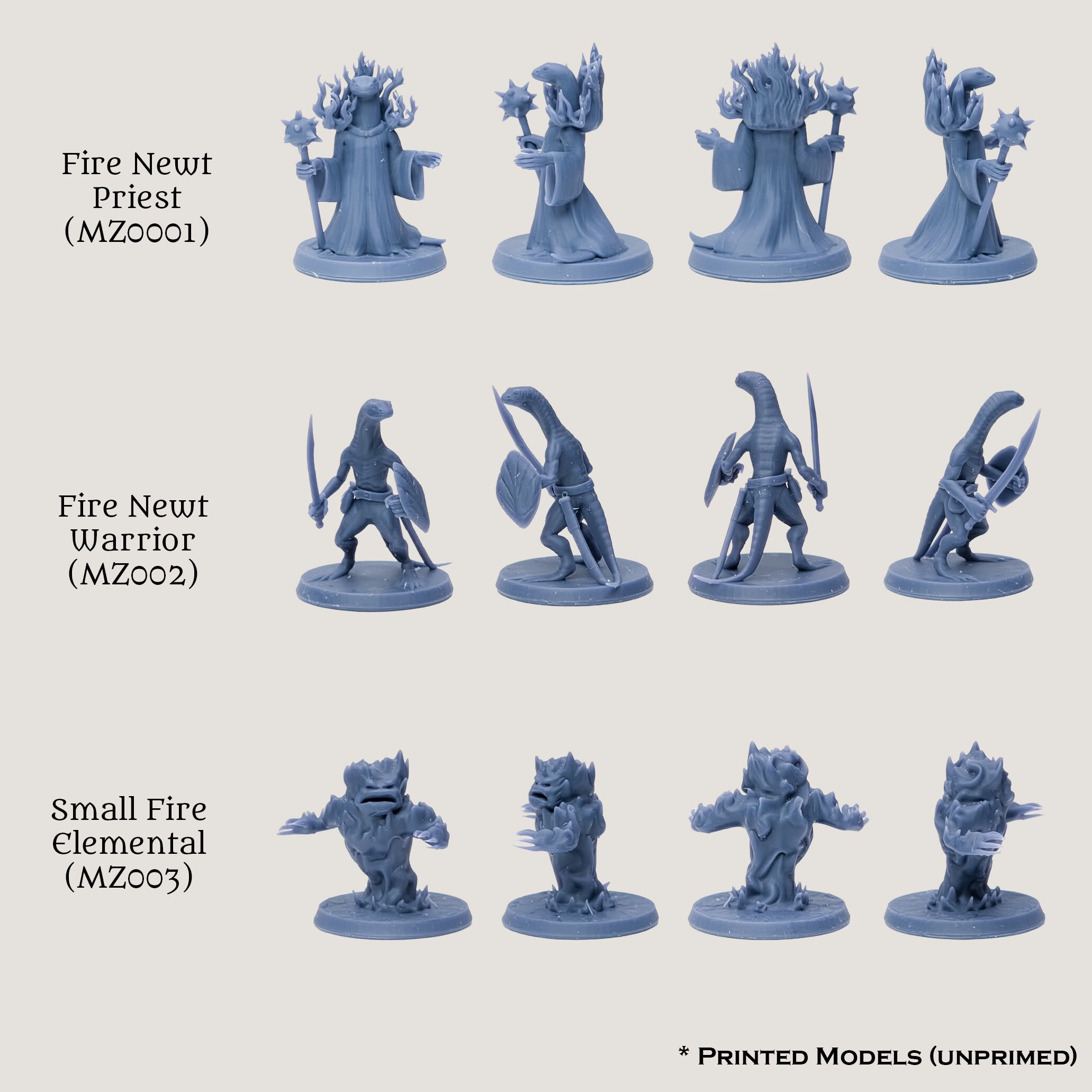 D&D Fire Plane Encounter | Pathfinder Frostgrave 28mm 32mm Fantasy NPC ...