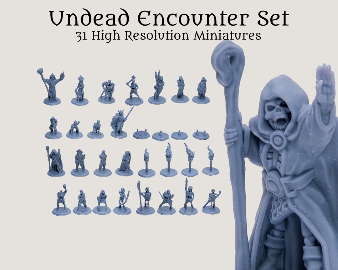 D&D Undead Encounter Mega Set | Pathfinder Frostgrave 28mm 32mm Fantasy ...