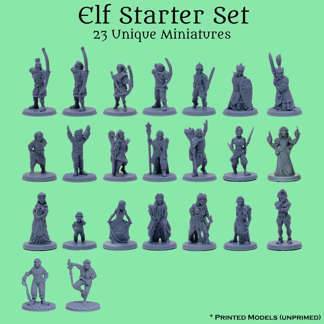 D&D Pathfinder Elf Elves Mega Collection Gift Starter Set 28mm 32mm ...