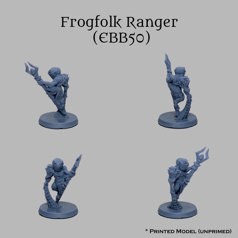 D&D Pathfinder Bullywug Frogfolk Tribe 28mm 32mm Fantasy Miniature Set ...