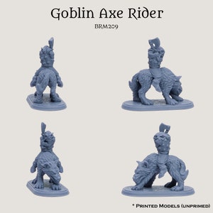 D&D Goblin Wolf Warg Dire Wolf Riders | Pathfinder Frostgrave 28mm 32mm ...