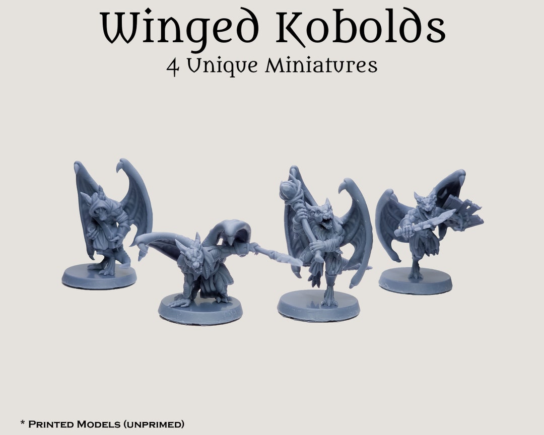 D&D Winged Kobold Party Monster Essentials Set | Pathfinder Frostgrave ...