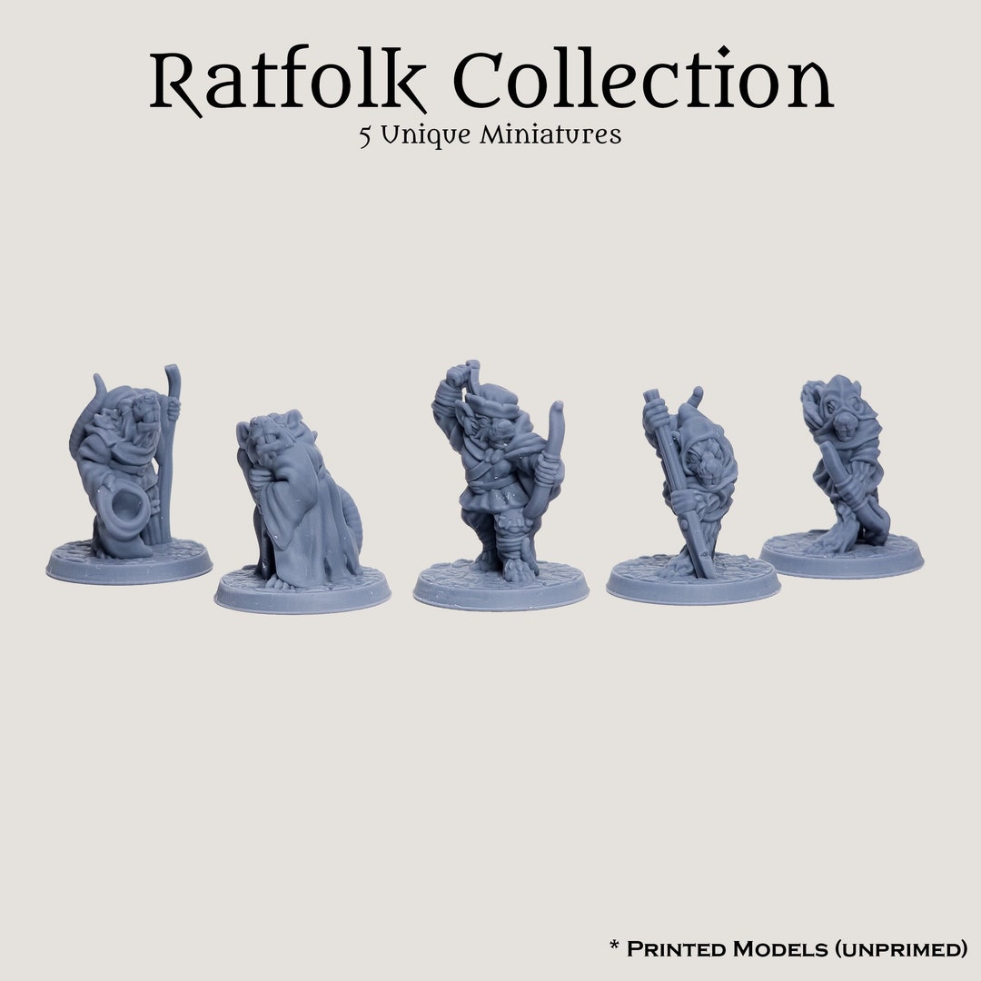 D&D Pathfinder Ratfolk Collection 28mm 32mm Fantasy PC NPC - Etsy