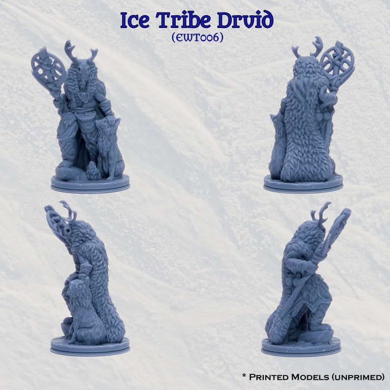 D&D Pathfinder Winter Ice Tribe Barbarian Party | 28mm 32mm Fantasy ...