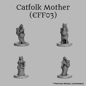 D&D Pathfinder Tabaxi Catfolk Collection | 28mm 32mm Fantasy TTRPG PC ...