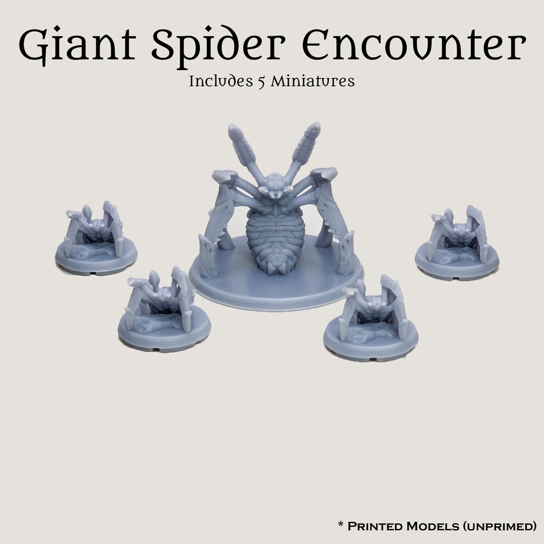 D&D Pathfinder Giant Spider Encounter 28mm 32mm Fantasy - Etsy