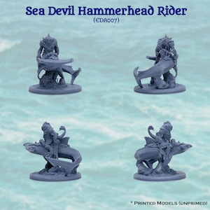 D&D Pathfinder Sahuagin Fishfolk Sea Devil Raiders 28mm 32mm Fantasy ...