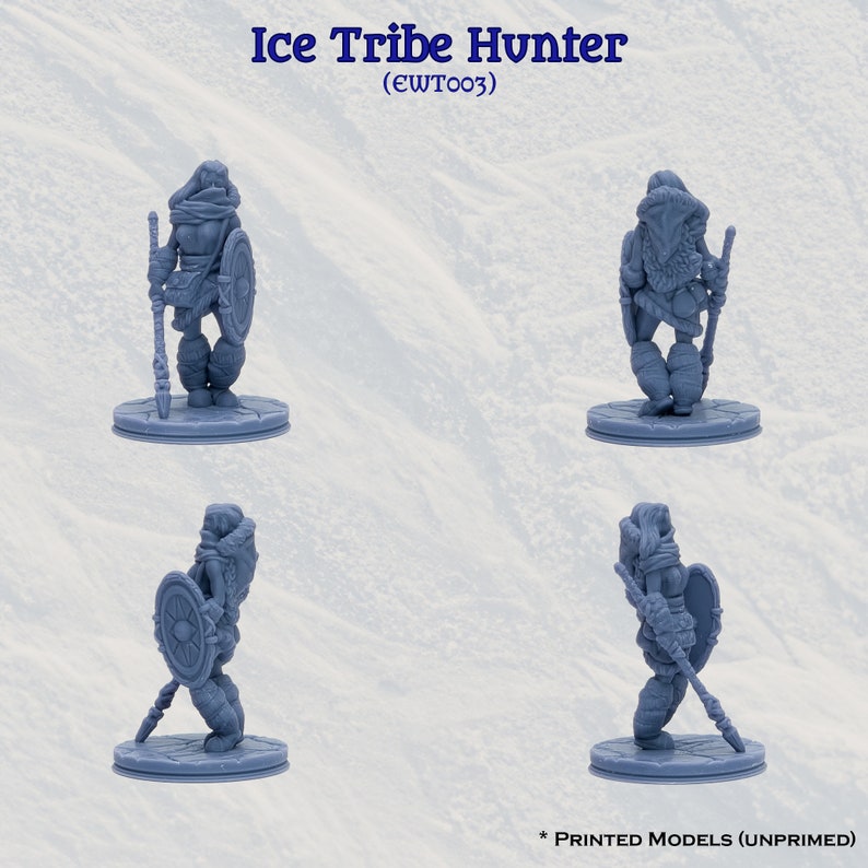 D&D Pathfinder Winter Ice Tribe Barbarian Party | 28mm 32mm Fantasy ...