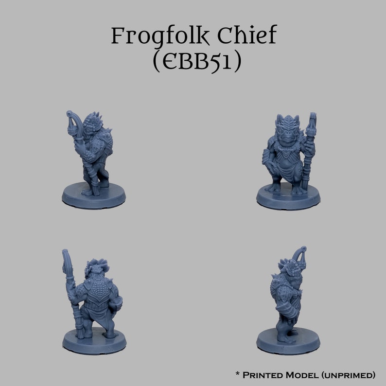 D&D Pathfinder Bullywug Frogfolk Tribe 28mm 32mm Fantasy Miniature Set ...