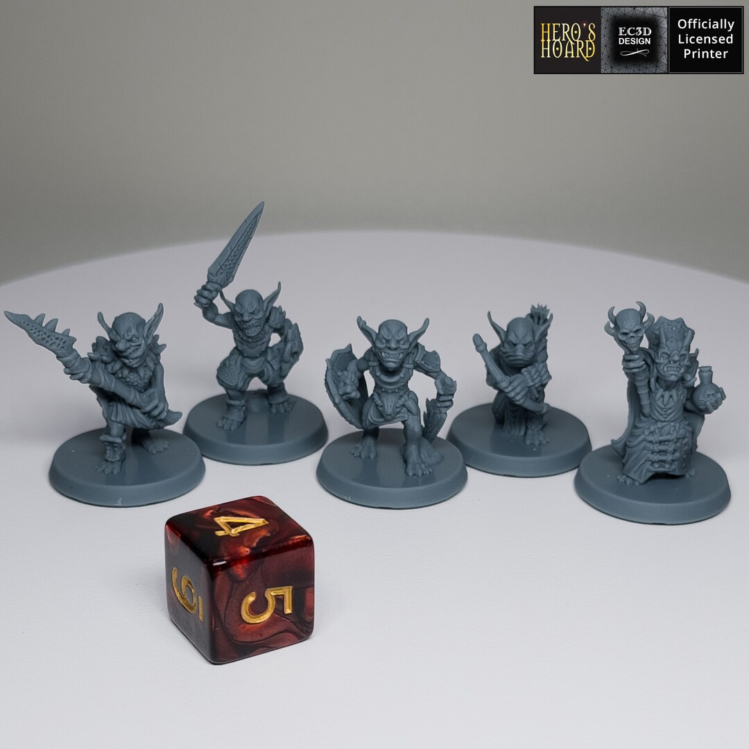 D&D Pathfinder Goblin Raiding Party 28mm Fantasy Miniature Set - Etsy