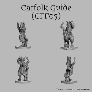D&D Pathfinder Tabaxi Catfolk Collection | 28mm 32mm Fantasy TTRPG PC NPC Miniature Set | 9 ...