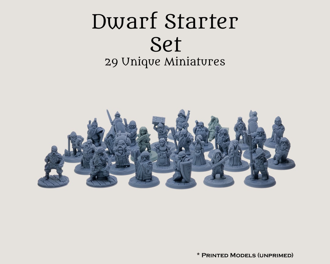 D&D Dwarf Collection Gift Starter Set | Frostgrave Pathfinder 28mm 32mm ...
