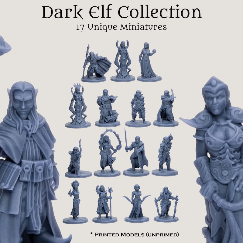 Dark Elf 28 Mm Miniatures - Etsy