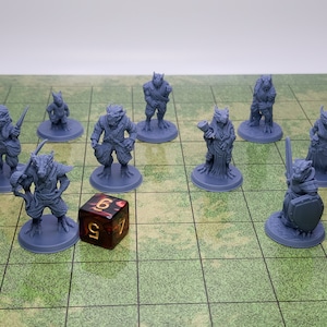 D&D Pathfinder Dragonborn Dragonkin Collection | 28mm 32mm Fantasy ...