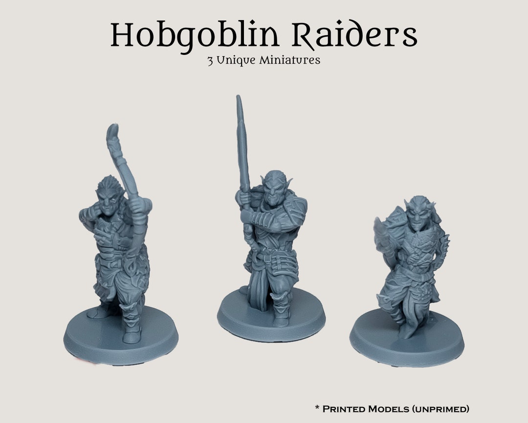 D&D Pathfinder Hobgoblin Raiders | 28mm 32mm Fantasy Miniature Set for ...