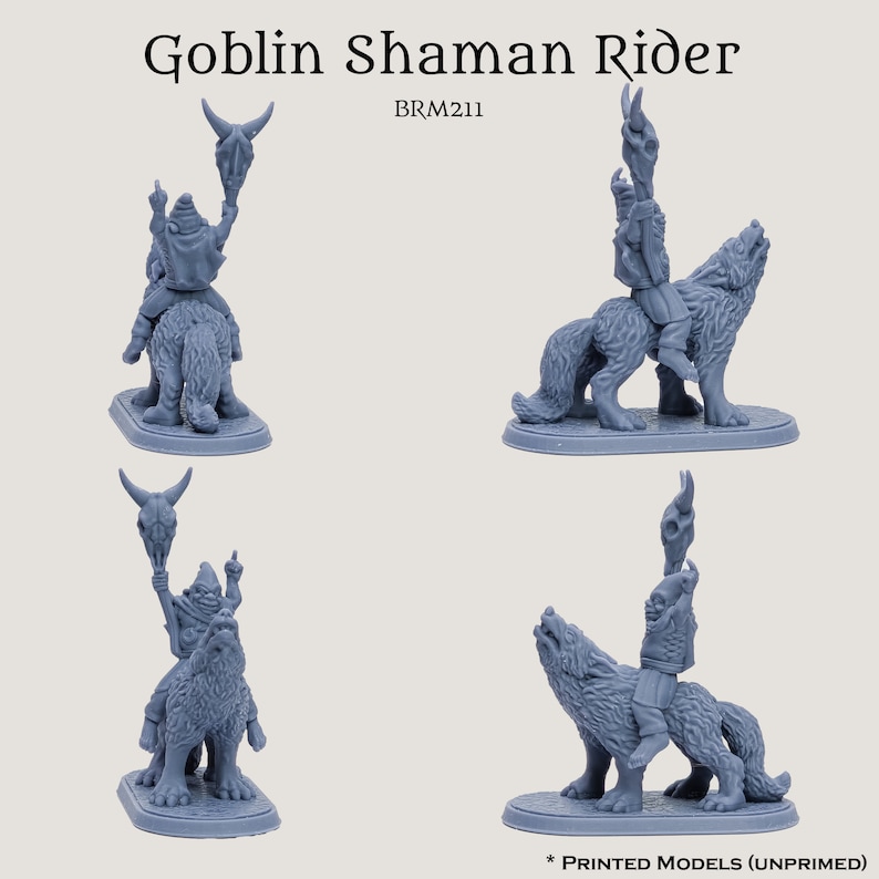 D&D Goblin Wolf Warg Dire Wolf Riders | Pathfinder Frostgrave 28mm 32mm ...