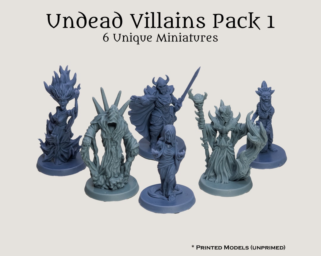 D&D Pathfinder Undead Villain Gift Set 1 | 28mm 32mm Fantasy Mini Set ...