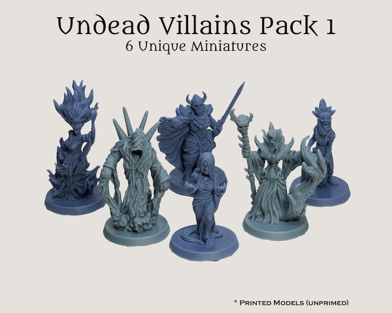 D&D Pathfinder Undead Villain Gift Set 1 | 28mm 32mm Fantasy Mini Set ...