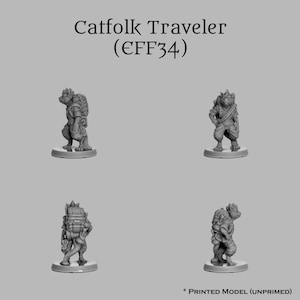 D&D Pathfinder Tabaxi Catfolk Collection | 28mm 32mm Fantasy TTRPG PC ...