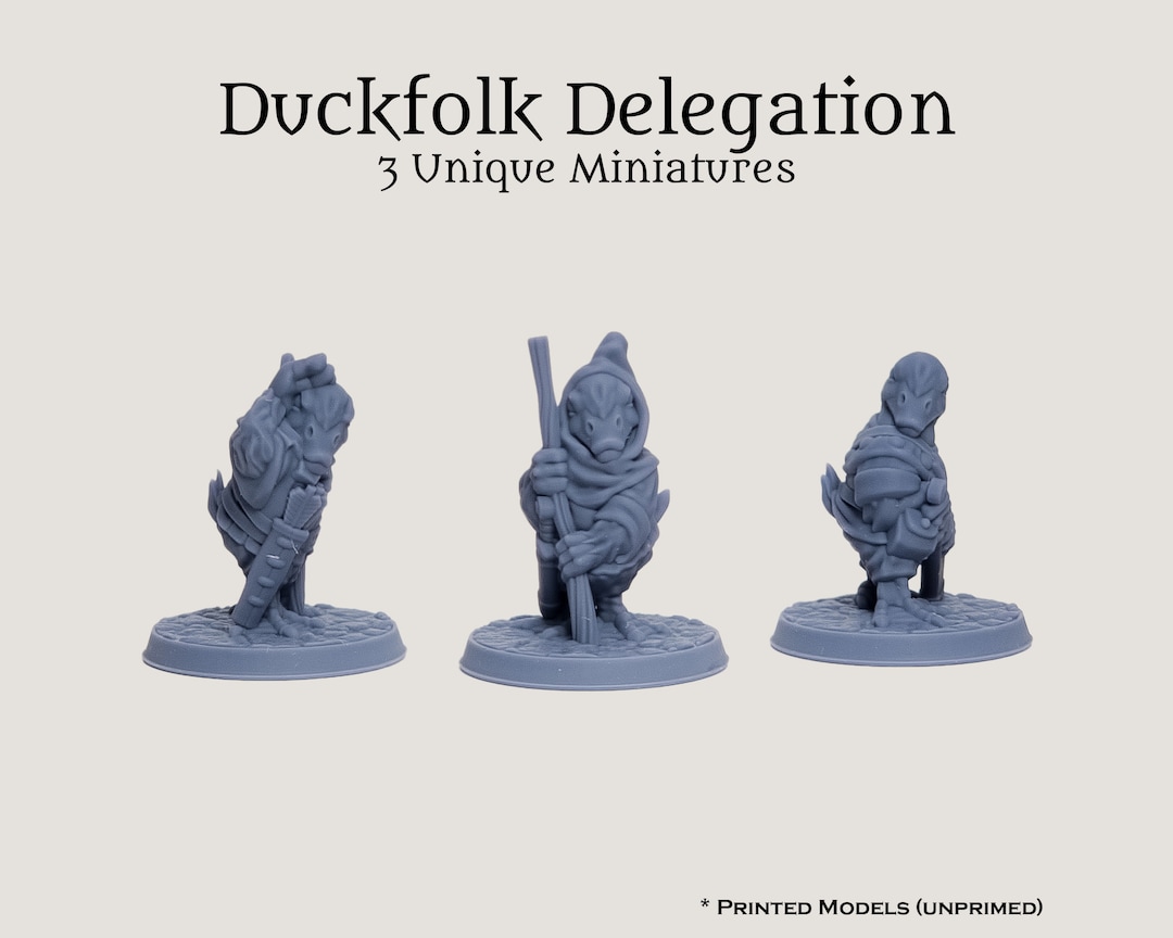D&D Pathfinder Duckfolk Animalfolk Delegation | 28mm 32mm Fantasy PC ...
