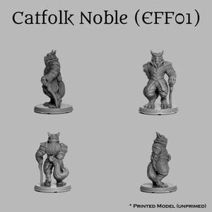 D&D Pathfinder Tabaxi Catfolk Collection | 28mm 32mm Fantasy TTRPG PC ...