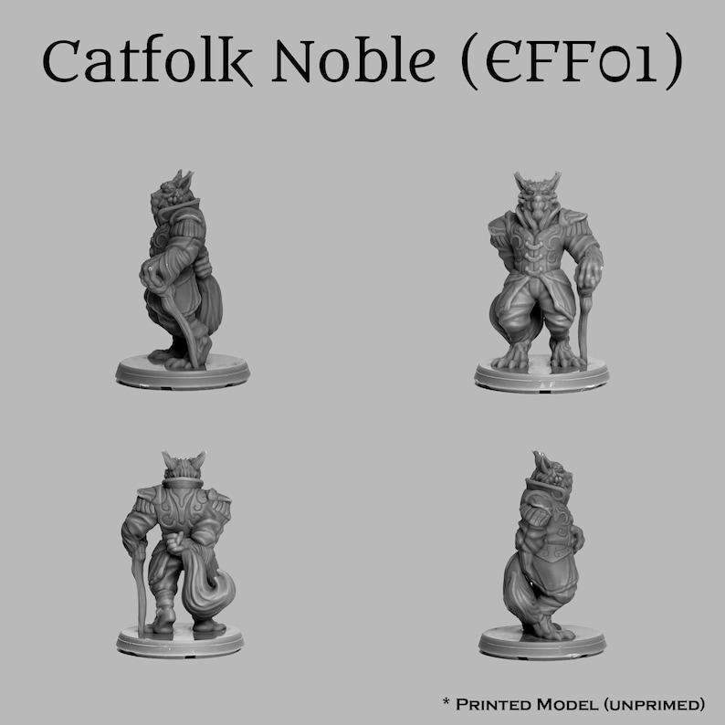 D&D Pathfinder Tabaxi Catfolk Collection | 28mm 32mm Fantasy TTRPG PC ...