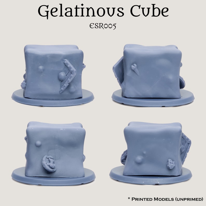D&D Slime Minis Gelatinous Cube Mini Gray Ooze Minis Black Pudding Mini ...