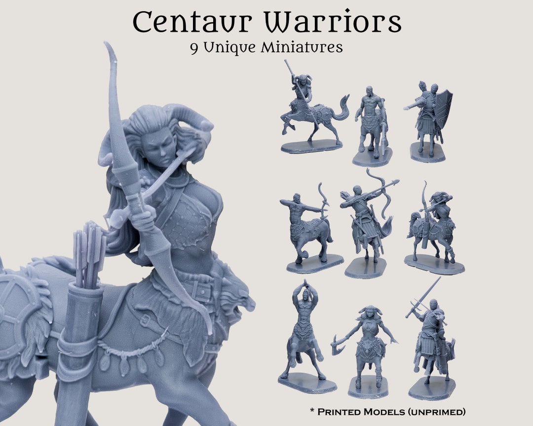 D&D Pathfinder Centaur Warriors Collection | Pathfinder Frostgrave 28mm ...
