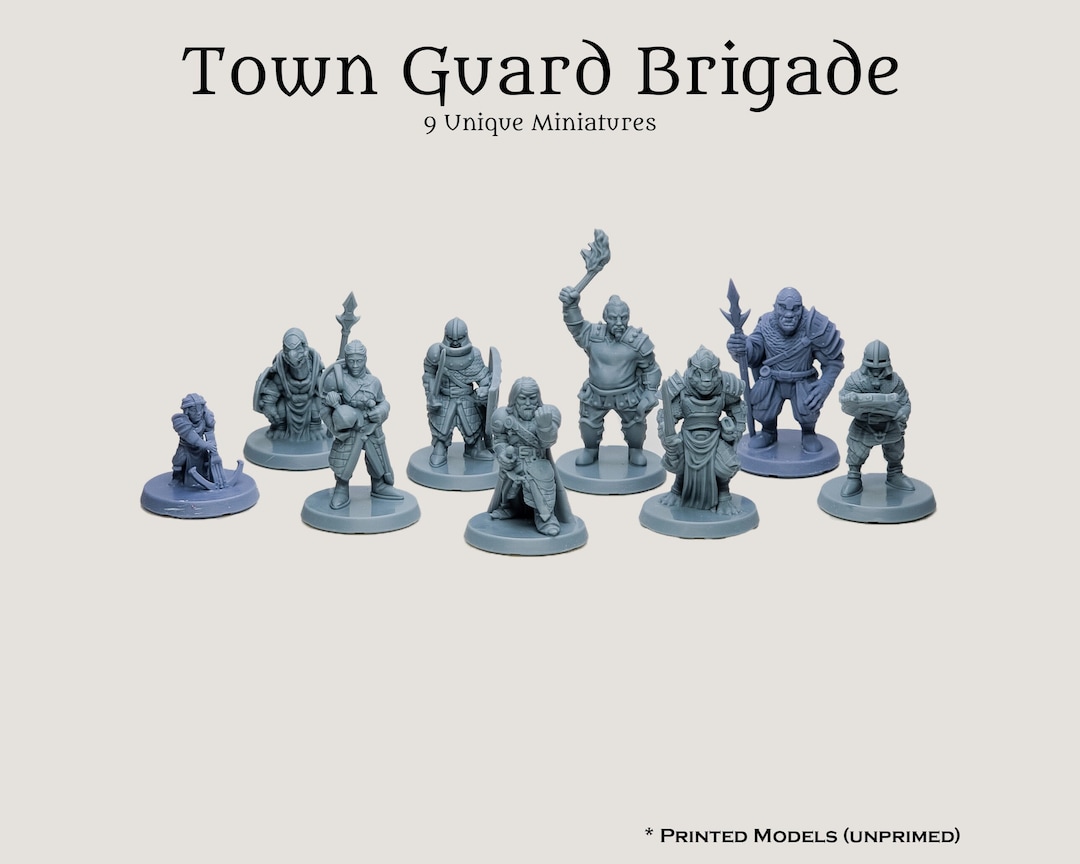 D&D Pathfinder Town Guard Brigade | 28mm 32mm Fantasy TTRPG and ...