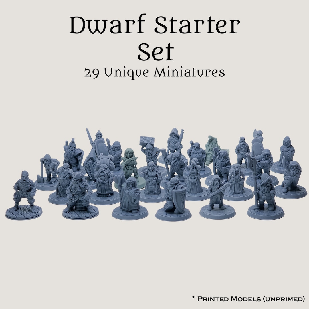 D&D Pathfinder Dwarf Mega Collection Gift Starter Set 28mm 32mm Fantasy ...