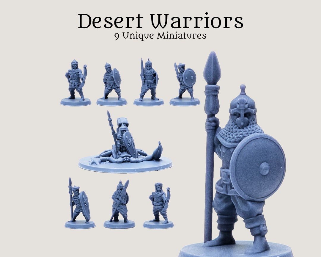 D&D Pathfinder Desert Scorpion Warrior Npcs Pcs 28mm 32mm Fantasy ...