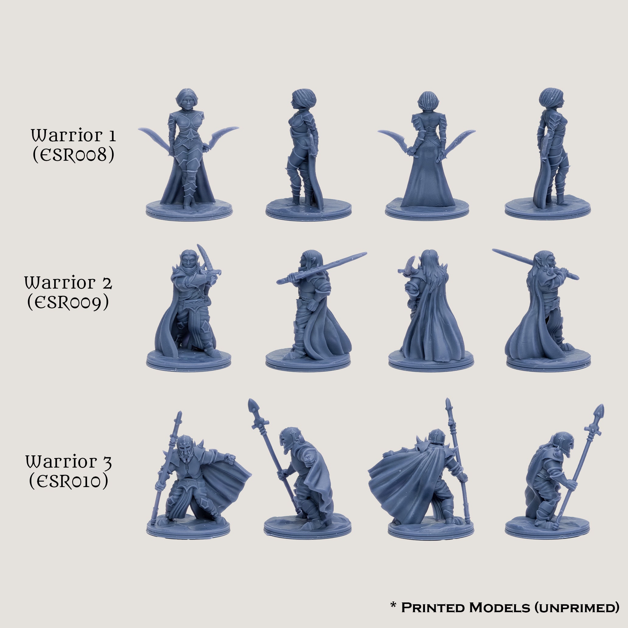 D&D Dark Elf Minis Drow Miniatures Collection | Pathfinder Frostgrave ...