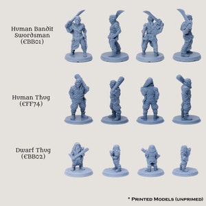 D&D Bandit Thugs Gift Starter Set | Pathfinder Frostgrave 28mm 32mm ...