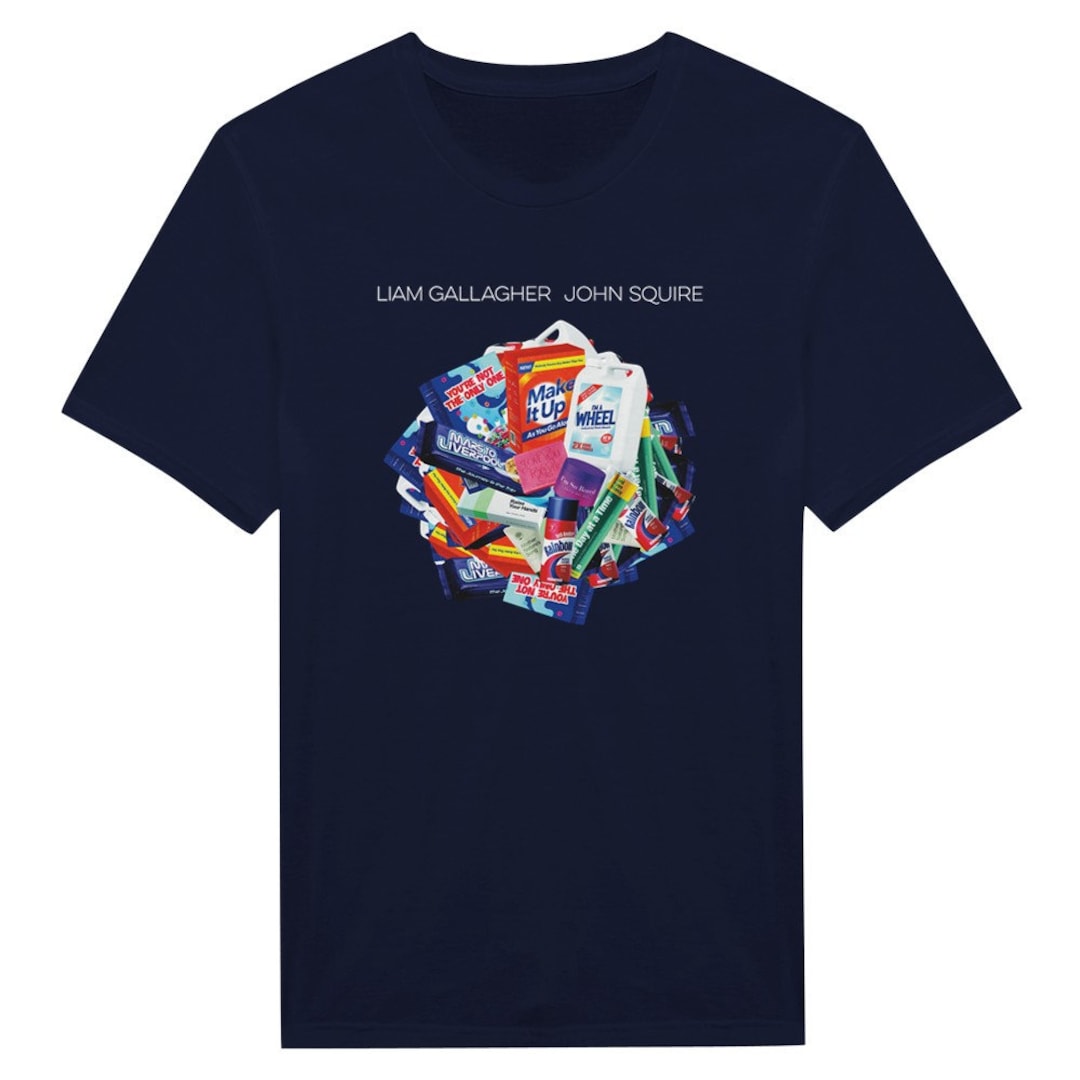 Liam Gallagher John Squire Inspired T Shirt Stone Roses Tee Oasis Merch ...