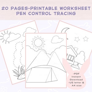 Printable Pen Control Tracing Worksheets|tracing Preschool Homeschool ...