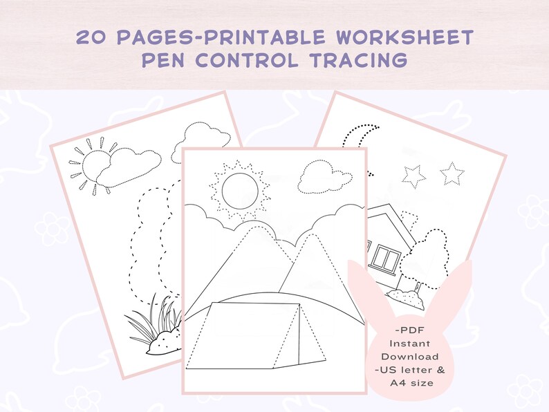 Printable Pen Control Tracing Worksheetstracing Preschool Homeschool ...