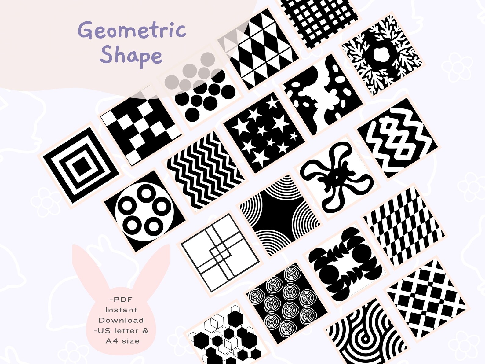 PRINTABLE BUNDLE 120 High Contrast Baby Sensory Flash Cards | Black and ...